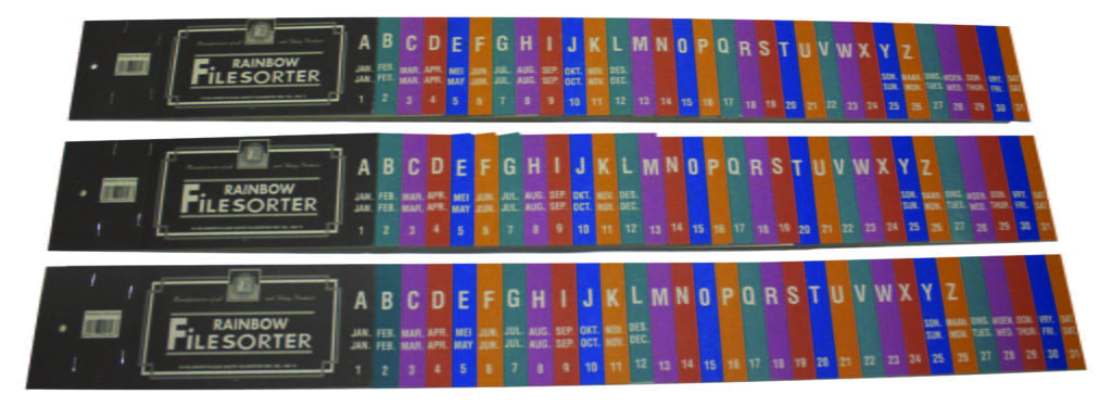 Rainbow File Sorter A-Z Jan-Dec 1-31 120X1020 - The Lever Arch Lab